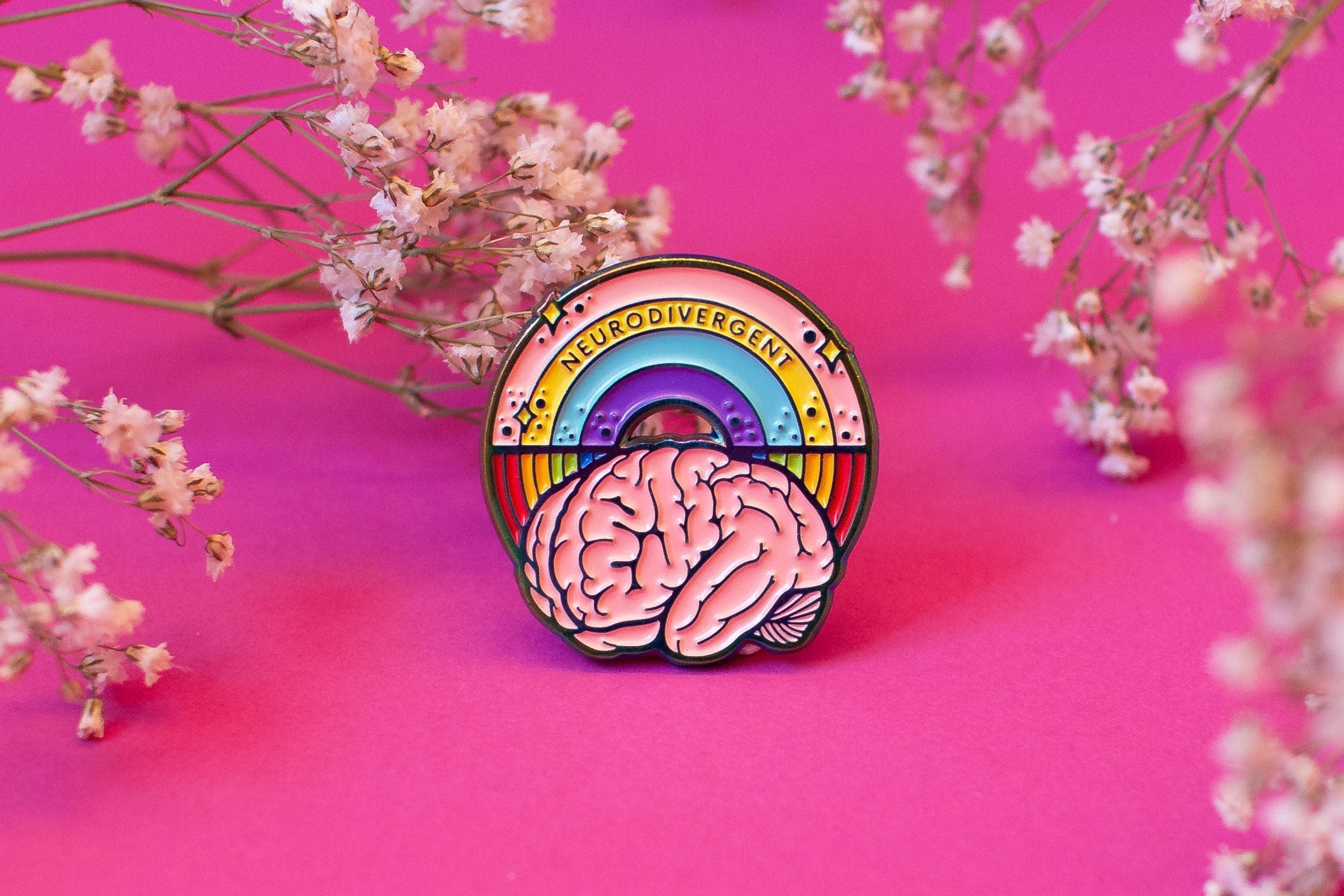 Neurodivergent Soft Enamel Pin – Space Taxi